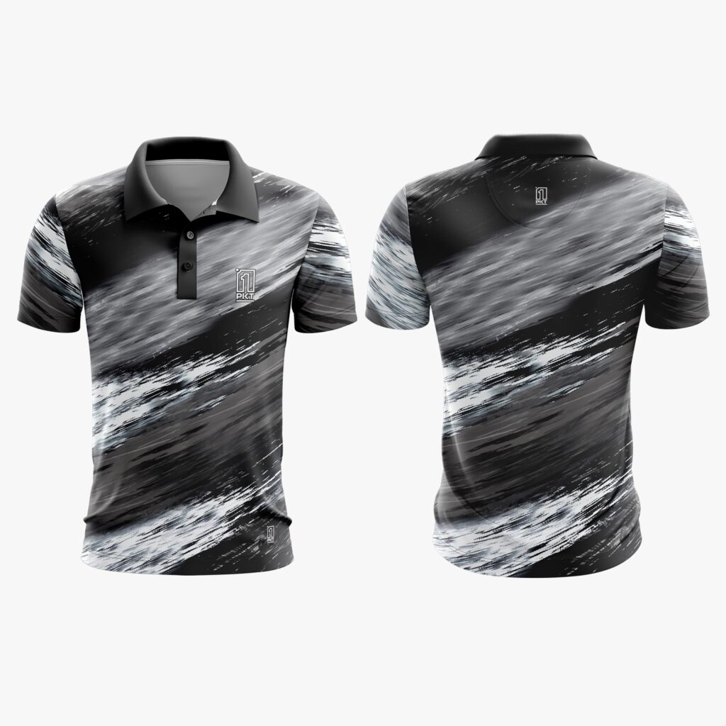 Gray and Black 1PKT Polo Short Sleeve – 1PKT